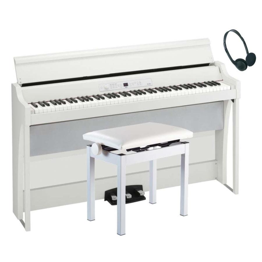 KORG コルグ 電子ピアノ(ホワイト)(高低自在椅子(PC-300-WH)＆ヘッドホン付き) G1B AIR G1B-AIR-WHITE(イスツキ) 返品種別A : Joshin web ...