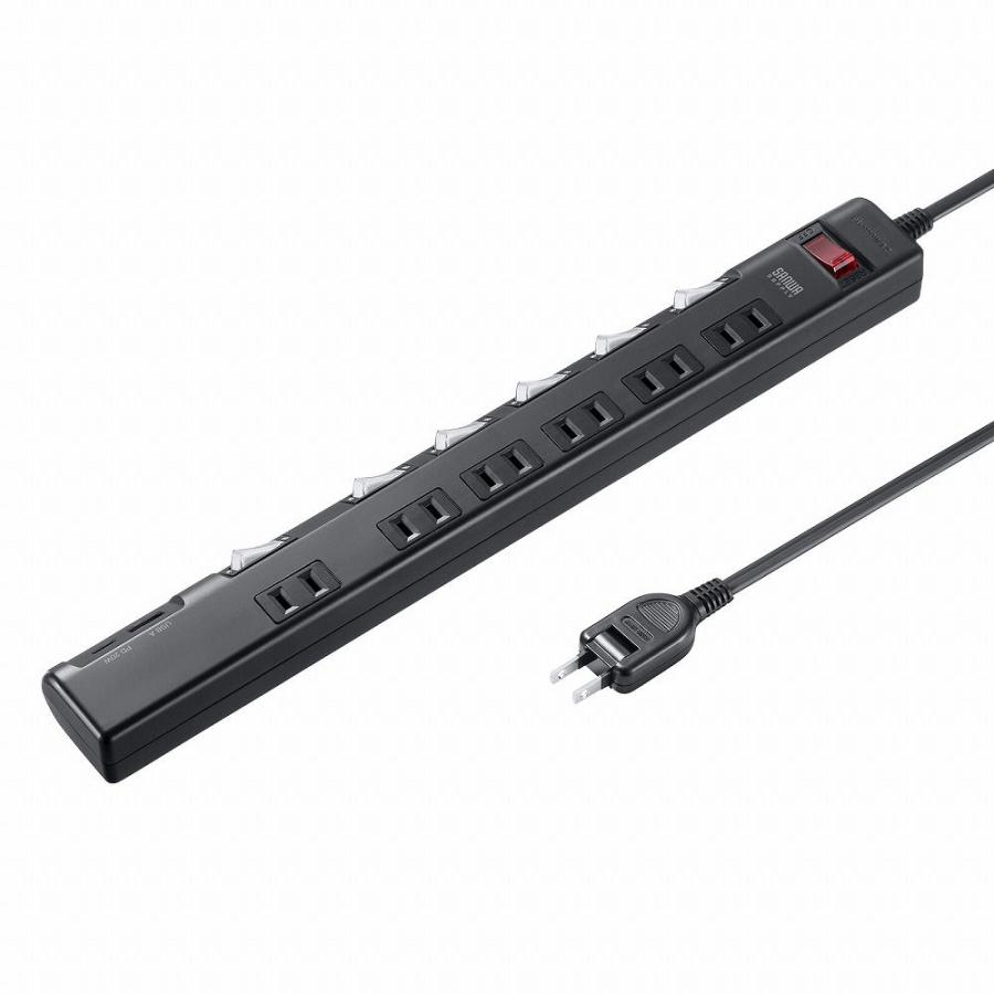 SANWA SUPPLY サンワサプライ 節電タップ(2P・6個口・3m・ブラック) TAP-B108UC-3BK 返品種別A : Joshin web - 通販 - Yahoo!ショッピング