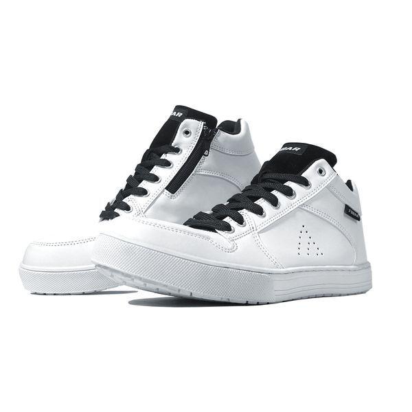 おたふく（手袋） FUBAR ワークシューズ ミドルカット サイドファスナー ホワイト24.5cm FB-841-2116515 返品種別B ...