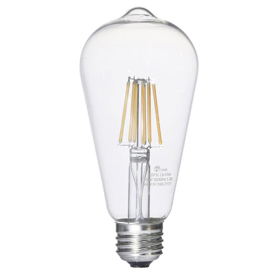 OHM オーム LED電球 フィラメント形レトロ球 810lm(電球色相当) LDF5L C6/ ST64 返品種別A : Joshin web - 通販 - Yahoo!ショッピング