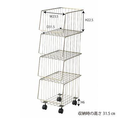 東谷 スタッキングワゴン 4D(ホワイト) AKB-439WH 返品種別A : Joshin web - 通販 - Yahoo!ショッピング