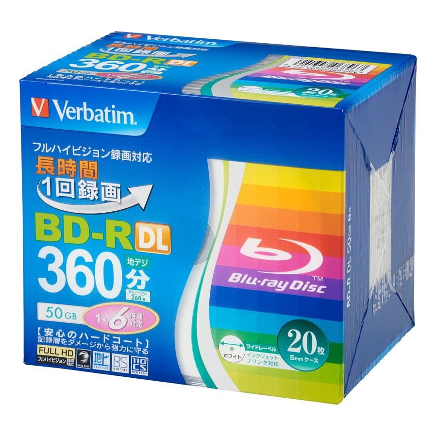 Verbatim バーベイタム 6倍速対応BD-R DL 20枚パック50GB ホワイトプリンタブル VBR260RP20V2 返品種別A : Joshin web - 通販 - Yahoo ...