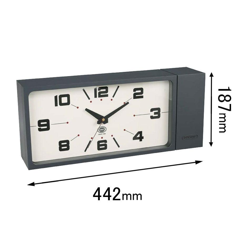 DULTON ダルトン (両面時計)掛け時計DULTON DOUBLE FACE CLOCK RECTANGLE GRAY ダブル フェイス クロック レクタングル H21-0362GY 返品 ...