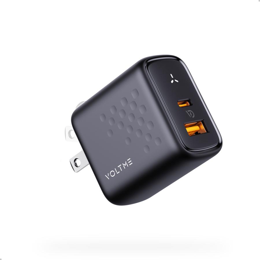 VOLTME(ボルトミー) PD対応 45W Type-C×1ポート + Type-A×1ポート 折りたたみ式充電器(ブラック) Revo ...