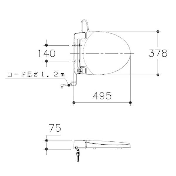 5個以上送料無料 三栄水栓 PW9041-W 前丸暖房便座 【在庫処分】