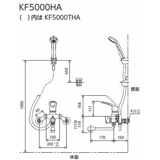 KVK 浴室用 KF5000THA シングルシャワー : kf5000tha : ジュールプラスYahoo!店 - 通販 - Yahoo!ショッピング