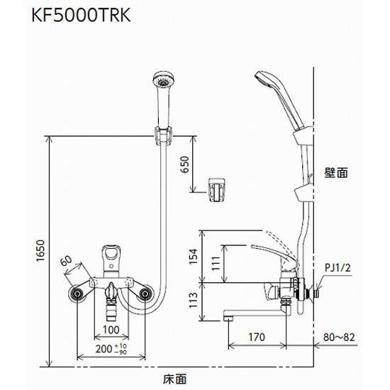 KVK 浴室用 KF5000TRK シングルシャワー :KF5000TRK:ジュールプラスYahoo!店 - 通販 - Yahoo!ショッピング