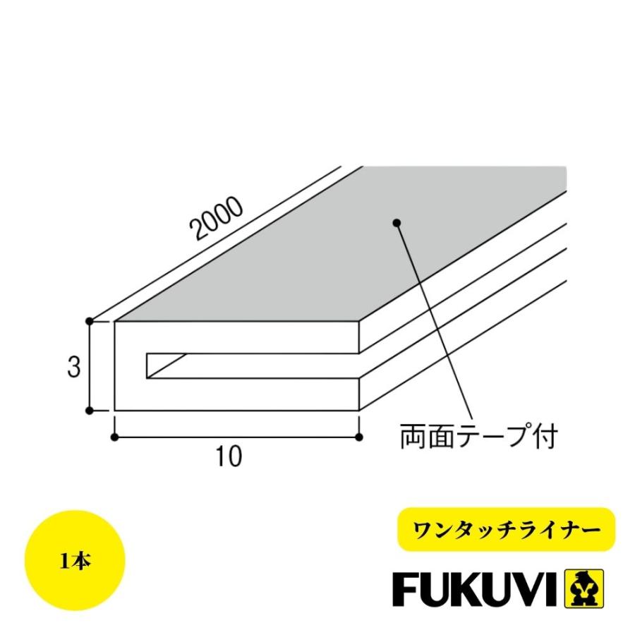 FUKUVI フクビ ワンタッチライナー 3×10×2000mm 1本 天井 壁 取合 DIY リフォーム 後付 テープ付 単品 バラ売り 内装 : ジュールプラス・ワン - 通販 ...