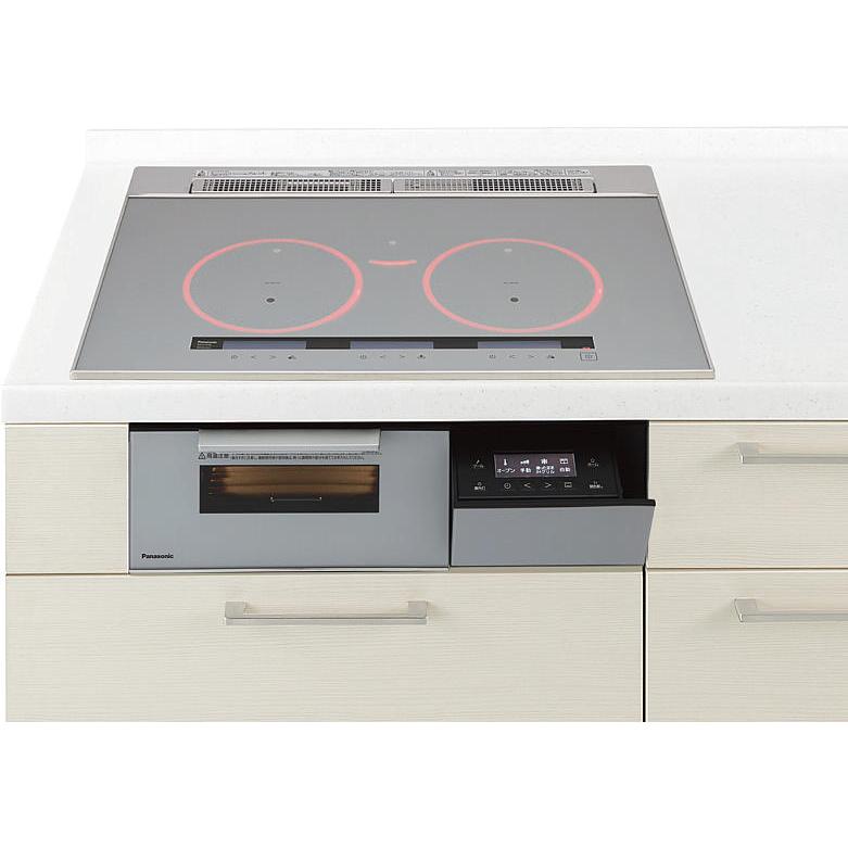 Panasonic IHクッキングヒーター パナソニック製（Panasonic）JUGSA1V7SK 間口75cm 3口IH ダブルオールメタル対応 シルバー : キッチン取付け隊ヤフー ...
