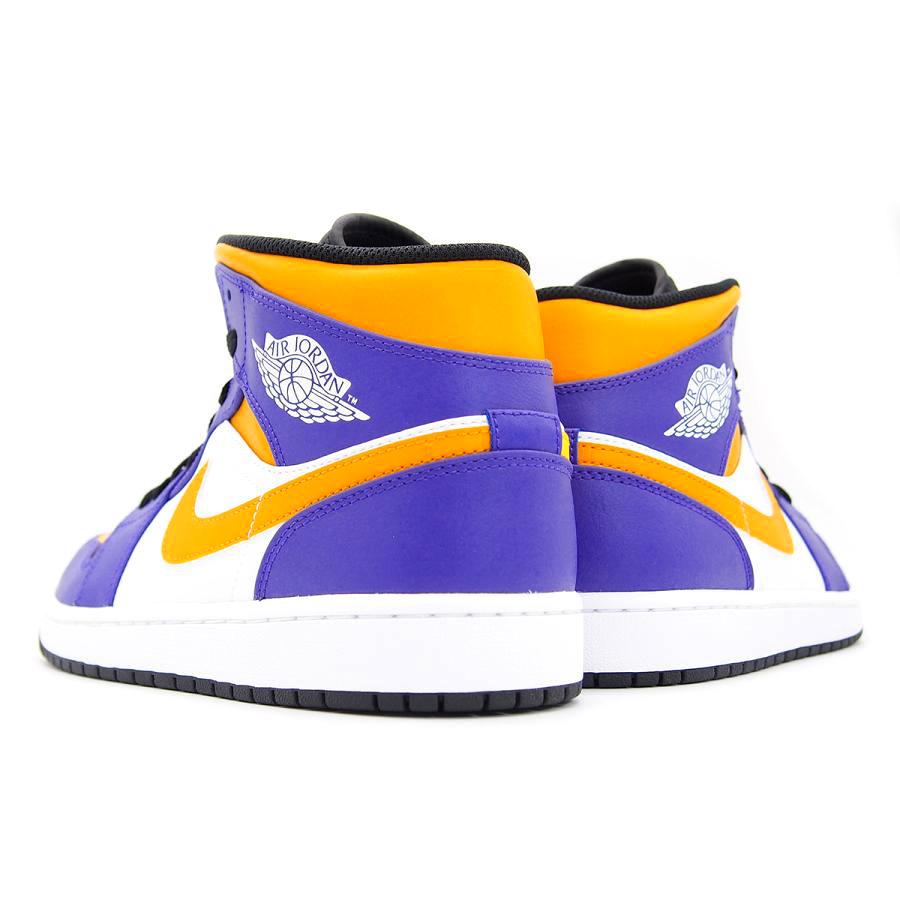 NIKE ナイキ エアジョーダン1 ミッド ”レイカーズ” ダーク NIKE ナイキ エアジョーダン1 ミッド ”レイカーズ” ダーク