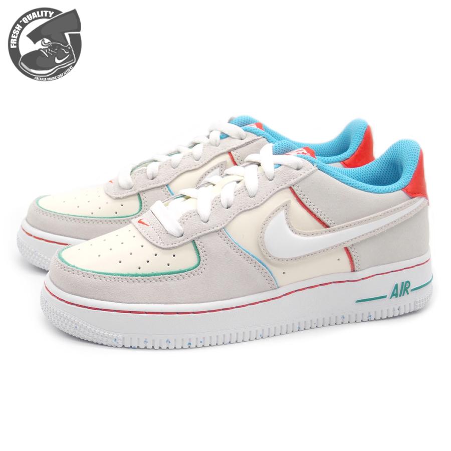 NIKE（ナイキ） 【並行輸入品】ナイキ エアフォース1 BG ペールアイボリー/マルチカラー レディース対応サイズ NIKE AIR ...