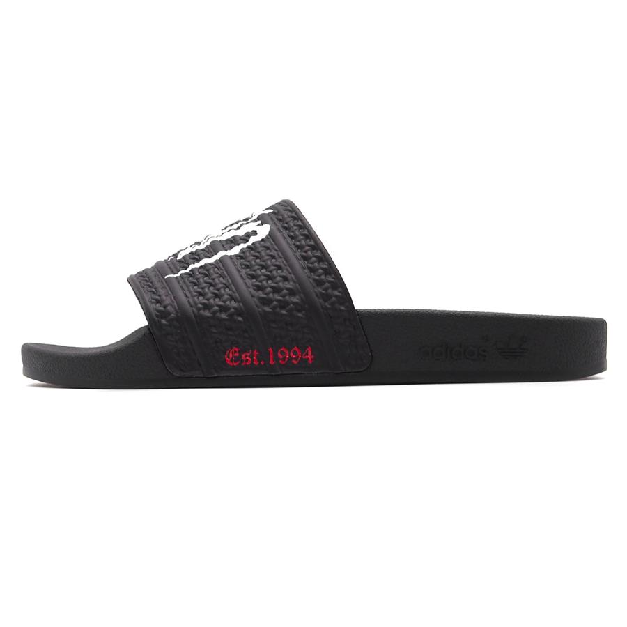 adidas 【並行輸入品】アディダス アディレッタ コーン メンズ ADIDAS ADILETTE KORN CBLACK/FTWWHT ...