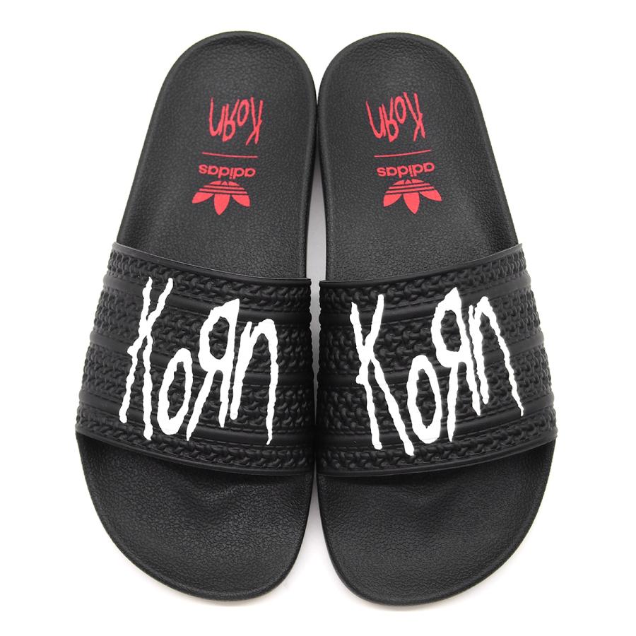 adidas 【並行輸入品】アディダス アディレッタ コーン メンズ ADIDAS ADILETTE KORN CBLACK/FTWWHT ...