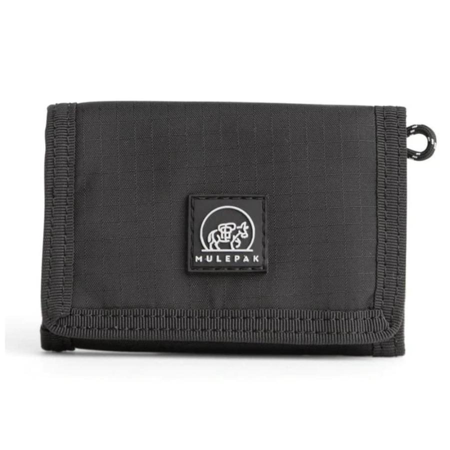 MULEPAK ウルトラスリム ナイロン メンズ 財布 - 丈夫な三つ折り財布 マネーコンパートメント、IDウィンドウ、カードホルダー 保 ...