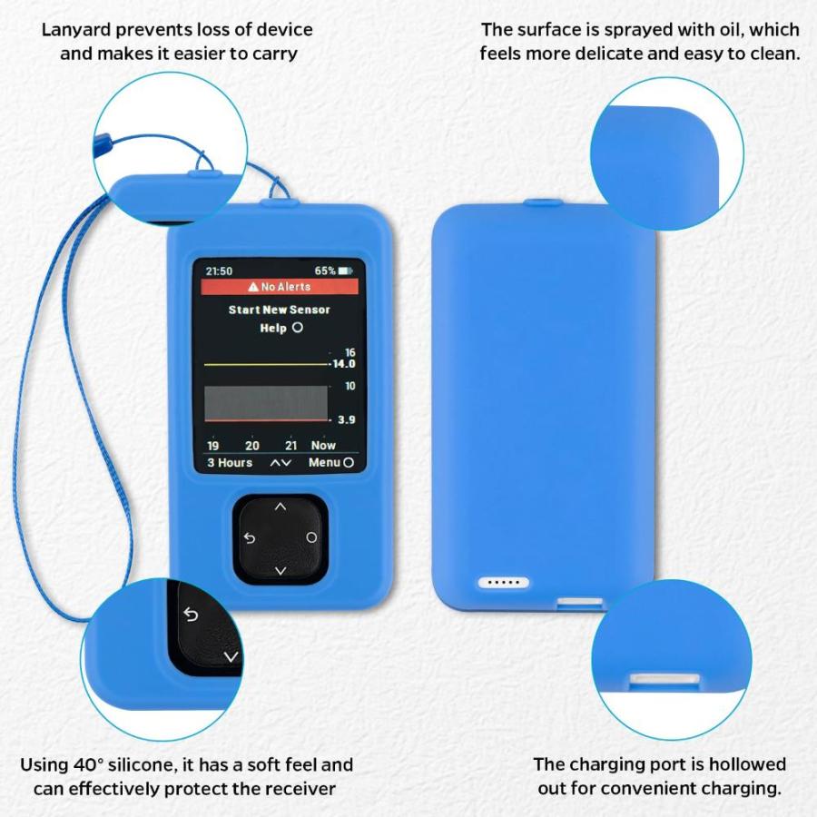 Swiatla Dexcom G7 Receiver Case with Lanyard and 2PCS Screen Protector ...