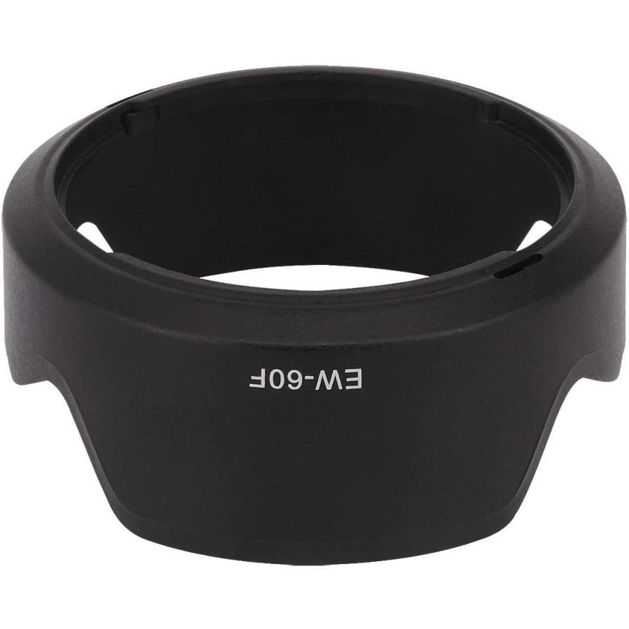 2点セット EW-60F 互換 EF-M18-150mm F3.5-6.3 IS STM 対応レンズフード と UVフィルター55mmのセット フィルター レンズキャップ逆装着可 ...