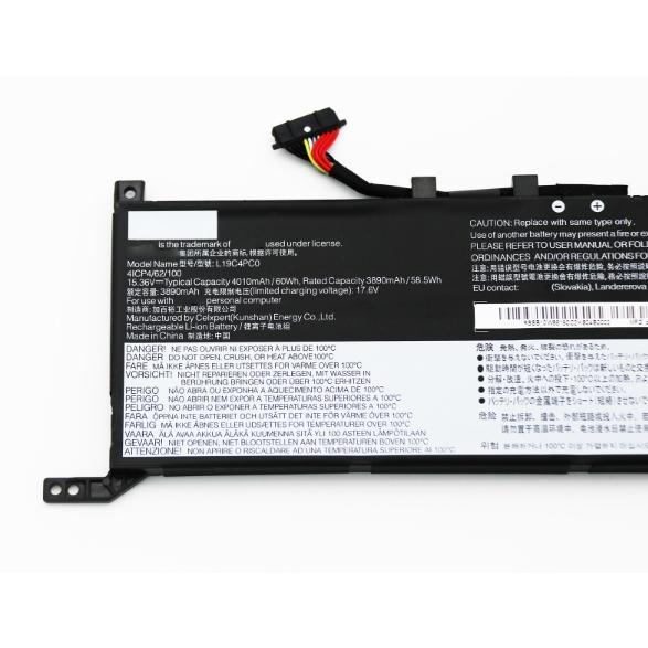新品レノボL19C4PC0 電池・Lenovo/ThinkPadノートパソコン互換 60Wh/4010mAh Y7000 2020 2020H ...