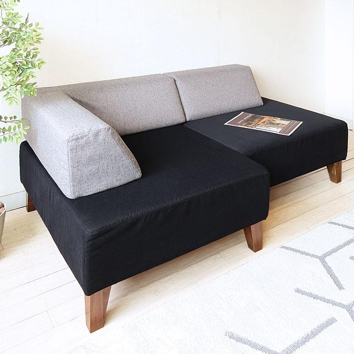 【W1080オットマン＋W860オットマン＋W860背クッション＋W640背クッションの4点セット】カウチソファ 86ソファ 3Pソファ フラットソファ 86シリーズ : JOYSTYLE ...