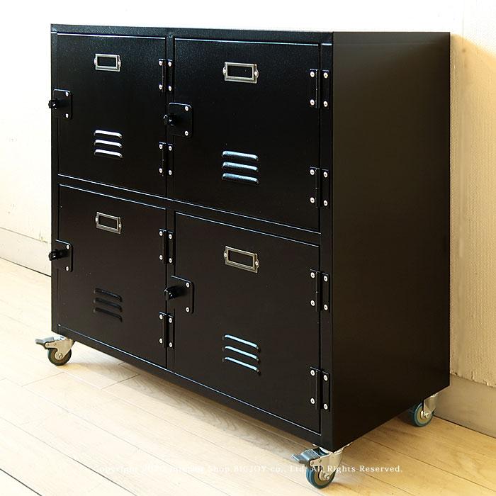 チェスト 4段チェスト ロッカー風のチェスト キャスター付き ブラック スチールチェスト :9-ch-12ltpn-bazu:JOYSTYLE interior - 通販 - Yahoo!ショッピング