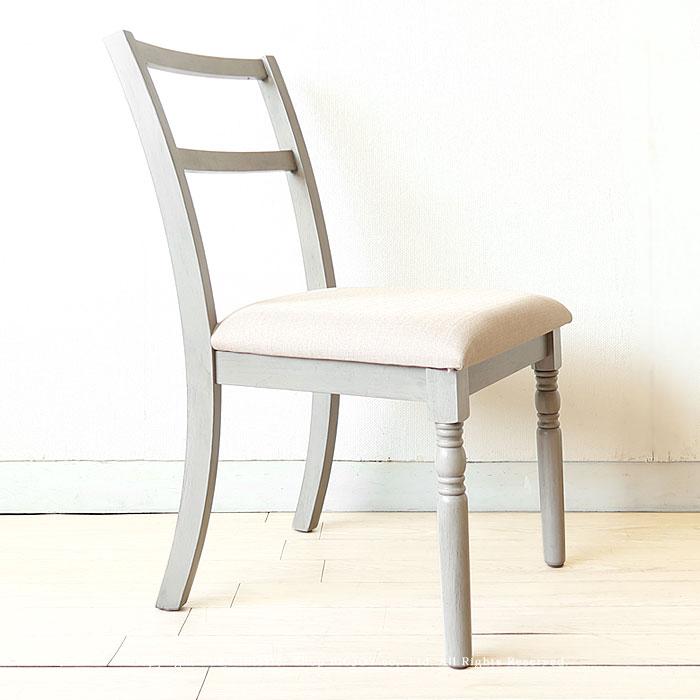 ダイニングチェア グレー色 カフェテイスト カントリー 布張り アンティーク風デザインの椅子 組立品 : JOYSTYLE interior - 通販 - Yahoo!ショッピング