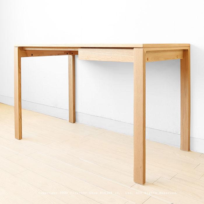 デスク 引き出し付きデスク受注生産商品 オーク材 木製 選べるサイズ 幅90cm 100cm 110cm 120cm 奥行45cm 60cm（※チェア別売） : JOYSTYLE ...