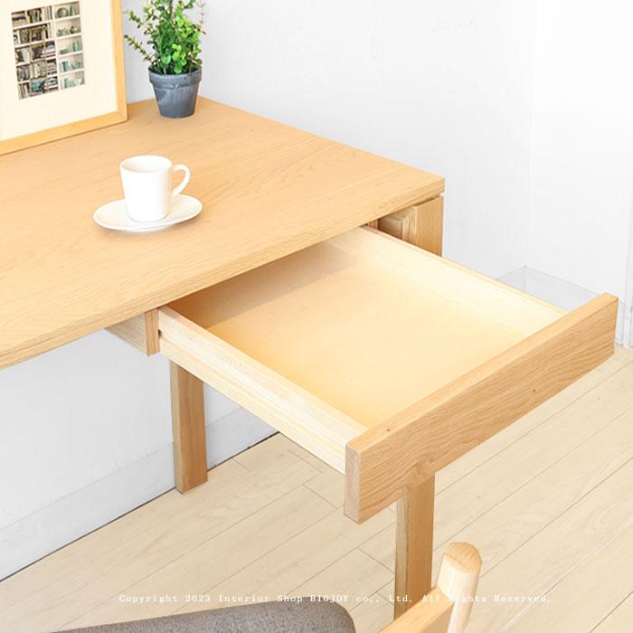 デスク 引き出し付きデスク受注生産商品 オーク材 木製 選べるサイズ 幅90cm 100cm 110cm 120cm 奥行45cm 60cm（※チェア別売） : JOYSTYLE ...