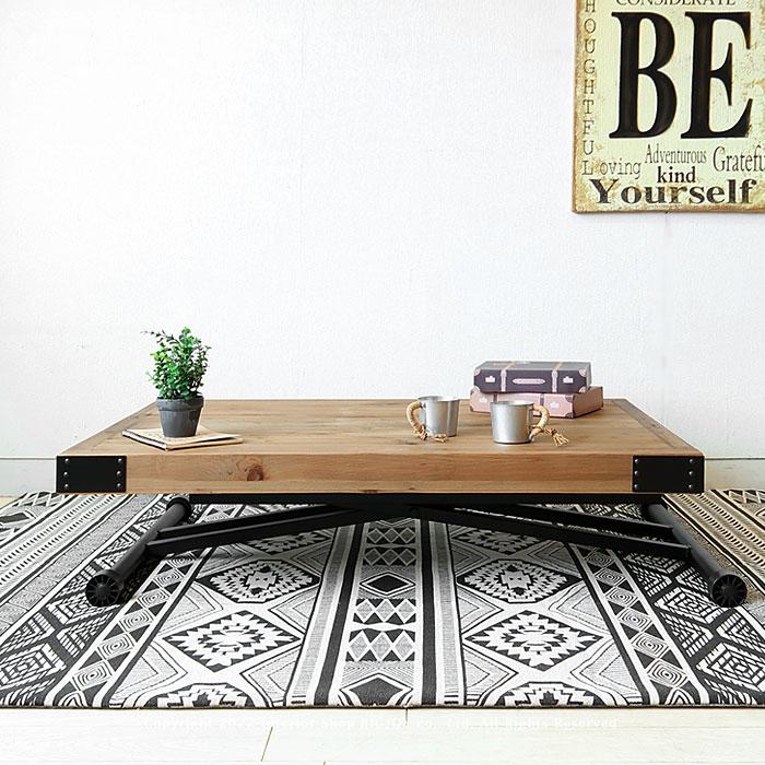 アウトレット展示品処分 リフティングテーブル リフトテーブル 昇降テーブル デスク LDテーブル 幅110cm パイン古材 ブラックアイアン ビンテージ レトロ : JOYSTYLE ...