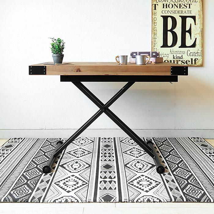 アウトレット展示品処分 リフティングテーブル リフトテーブル 昇降テーブル デスク LDテーブル 幅110cm パイン古材 ブラックアイアン ビンテージ レトロ : JOYSTYLE ...