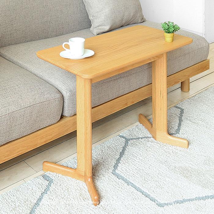 サイドテーブル コーヒーテーブル 個性的なコの字デザイン レッドオーク材 幅65cm 北欧テイスト ナチュラルテイスト : JOYSTYLE interior - 通販 - Yahoo!ショッピング