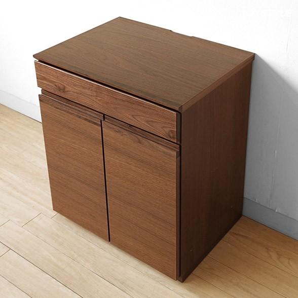 キャビネット プリンター収納用のスライドテーブル付き 幅60cm ウォールナット材 : JOYSTYLE interior - 通販 - Yahoo!ショッピング