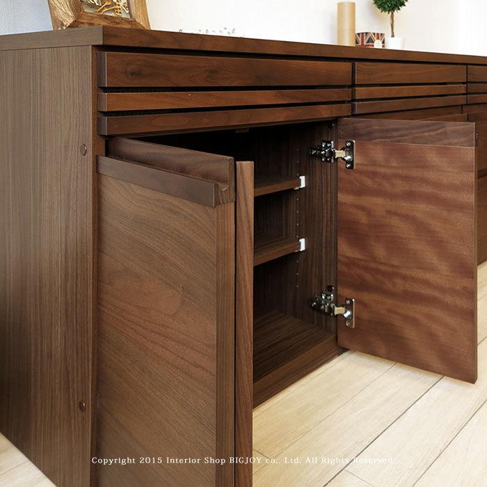 サイドボード リビングボード チェスト キャビネット 開梱設置配送 幅150cm ウォールナット材 : JOYSTYLE interior - 通販 - Yahoo!ショッピング