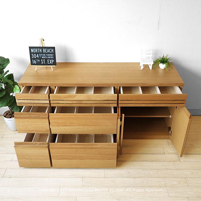 サイドボード チェスト モダンデザイン リビングボード 幅150cm ホワイトオーク材 開梱設置配送 キャビネット システム収納 : JOYSTYLE interior - 通販 ...