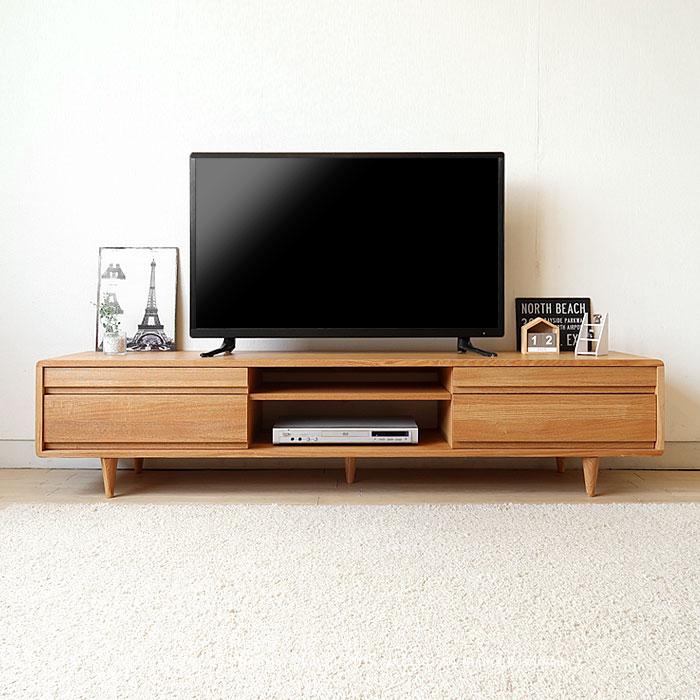 アウトレット撮影品処分 テレビ台 幅180cm タモ材 タモ無垢材 ナチュラルテイスト 角が丸い 北欧テイスト オリジナルテレビボード スライドレール付き : JOYSTYLE ...