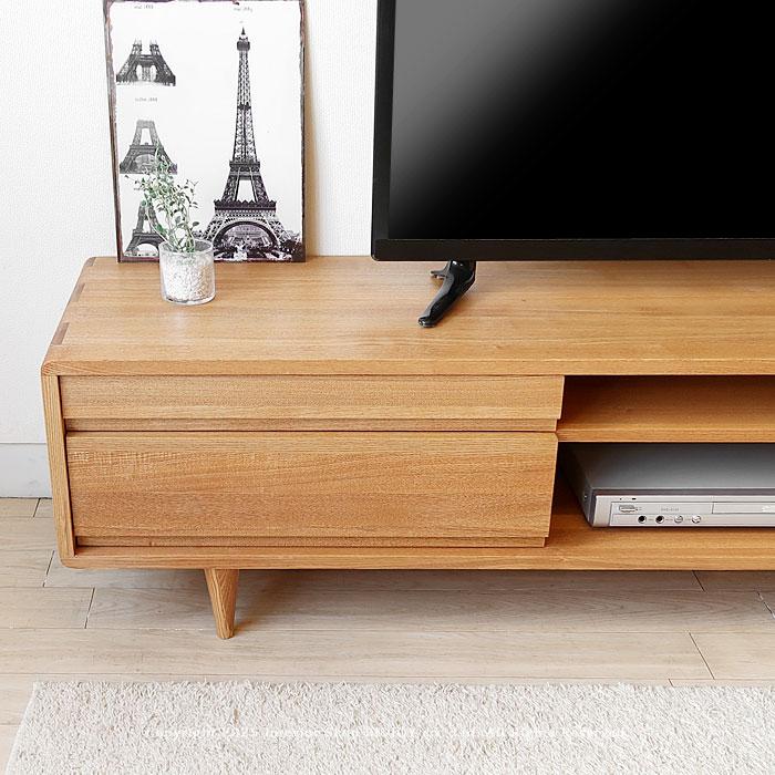 アウトレット撮影品処分 テレビ台 幅180cm タモ材 タモ無垢材 ナチュラルテイスト 角が丸い 北欧テイスト オリジナルテレビボード スライドレール付き : JOYSTYLE ...