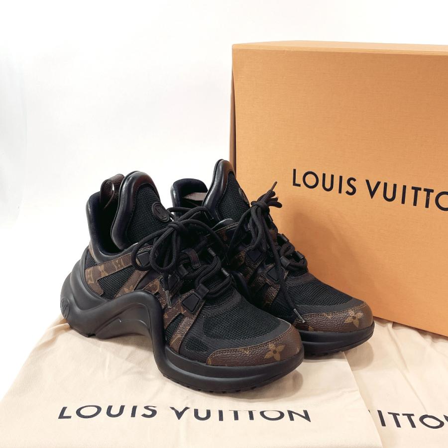 LOUIS VUITTON ルイヴィトン スニーカー 23.5cm 37 1A43LD アークライト ライン モノグラムキャンバス ブラック ...