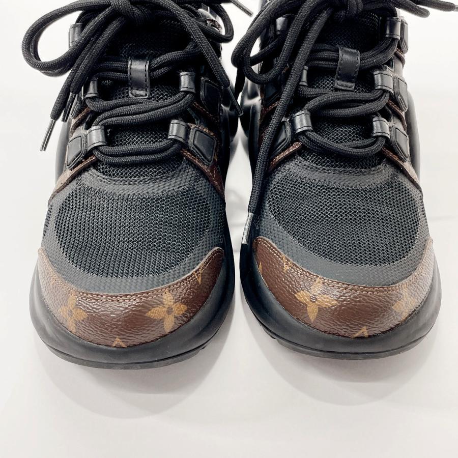 LOUIS VUITTON ルイヴィトン スニーカー 23.5cm 37 1A43LD アークライト ライン モノグラムキャンバス ブラック ...