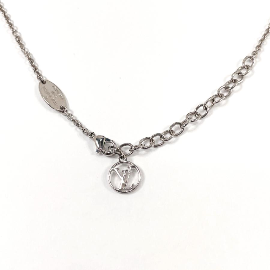 LOUIS VUITTON ルイヴィトン ネックレス M69641 コリエ L to V メタル/ラインストーン シルバー アクセサリー ...