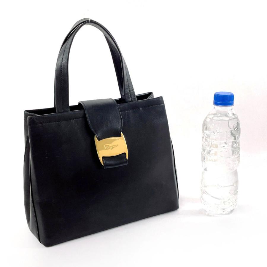 サルヴァトーレフェラガモ Salvatore Ferragamo ハンドバッグ AQ-218252 ヴァラ レザー ヴィンテージ ブラック ...