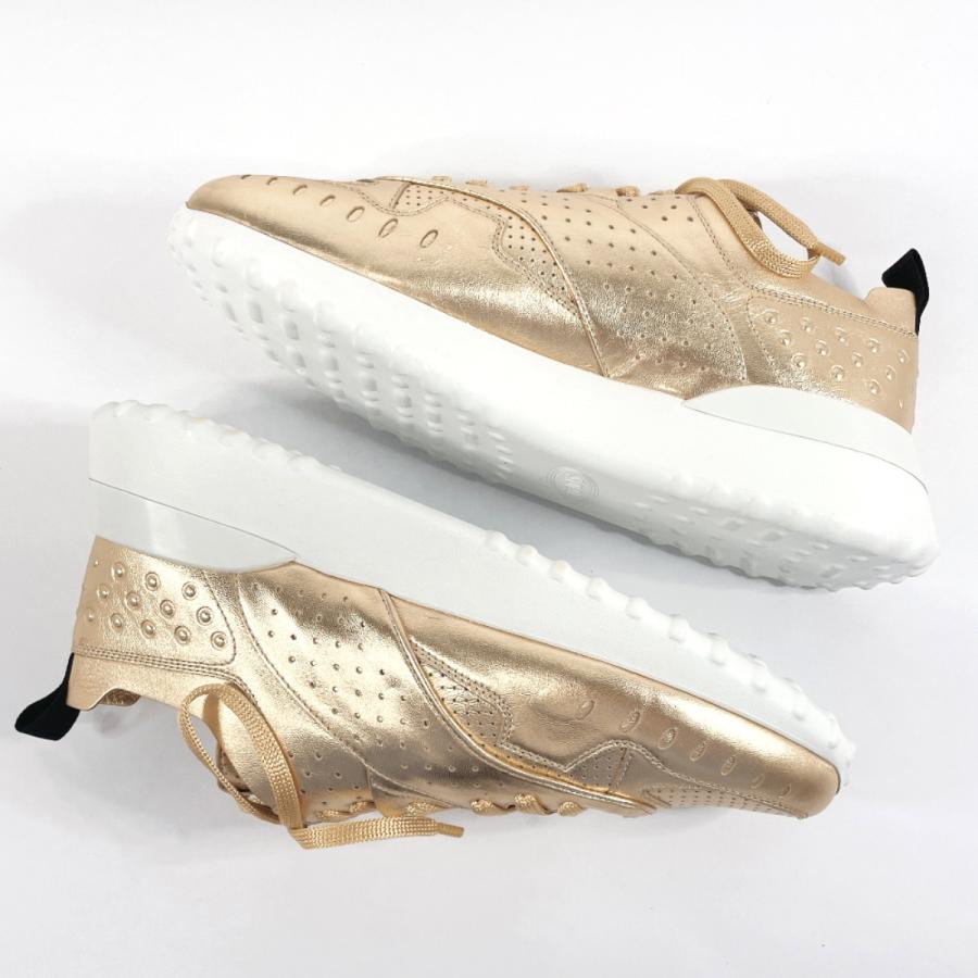 トッズ TOD’S スニーカー XXW80A0W590MTZ メタリック レザー ゴールド サイズ40 JPサイズ 27cm : JP ...
