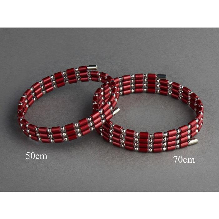 COREFORCE コアフォースループ カーディナルレッド K14 ホワイトゴールド 50cm スポーツアクセサリー ブレスレット ゴルフ トレーニング ネックレス アスリート ...