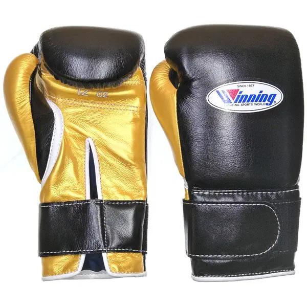 12オンス MS-400B-BLKGLD1 ウイニング ボクシンググローブ マジックベルト式 winning boxing gloves ...