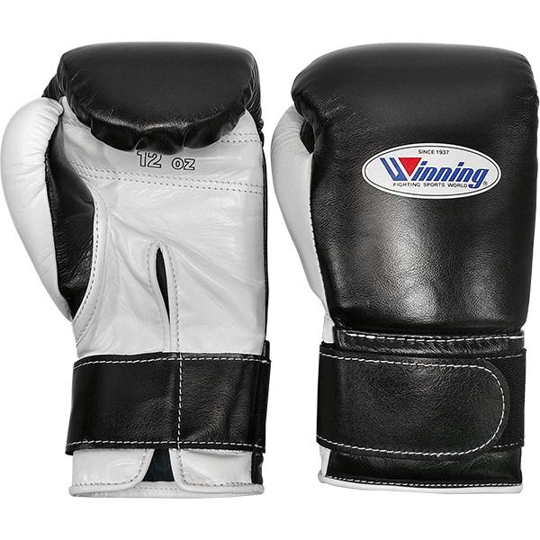 12オンス MS-400B-BLKWHT1 ウイニング ボクシンググローブ マジックベルト式 winning boxing gloves ...