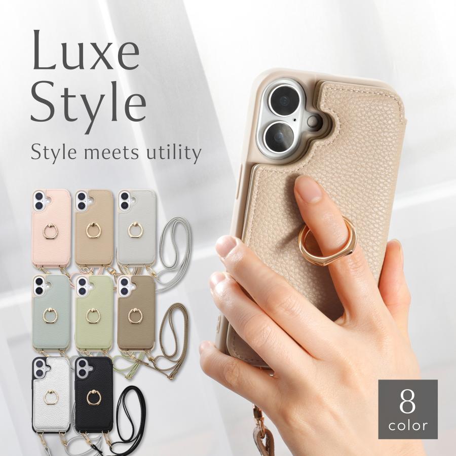 iPhone16 ケース ショルダーストラップ リング付き iPhone15 iPhone14 スマホケース iPhone13 12 12Pro SE3 : MINTY - 通販 ...