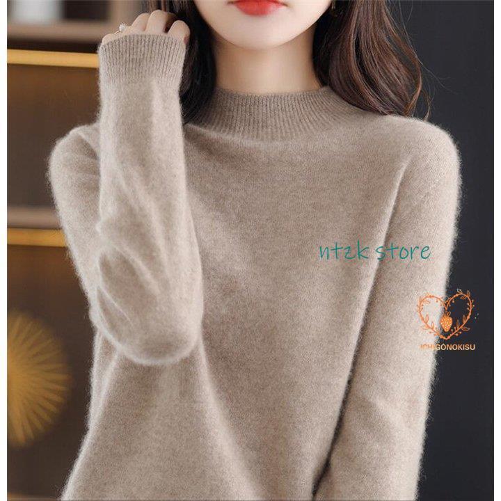 セーター レディース カシミヤ ニット ウール ハイネック 秋 冬 羽織