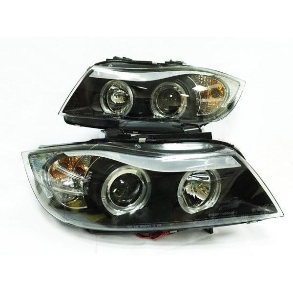 2005-2008y BMW E90 E91 セダン・ツーリング LEDイカリングヘッドライト ブラック :0604:jqconstant2 - 通販 - Yahoo!ショッピング