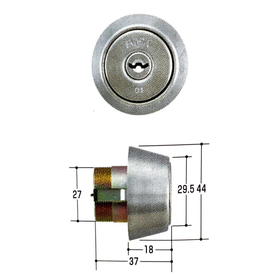 美和ロック MIWA U9 DZ.CY ST BH LD U9シリンダー DA 子鍵3本 取替え用シリンダー シルバー色 MCY-207 : JSK-shop - 通販 - Yahoo!ショッピング