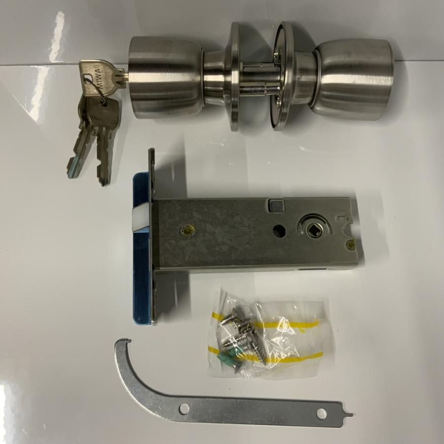 美和ロック MIWA HBZSP1 U9HBZ-1LS2 Lフロント 握り玉錠 M-67 錠ケースセット 取替え用 キー3本付き 鍵 交換 DIY Y. K. ドアノブ : JSK-shop ...