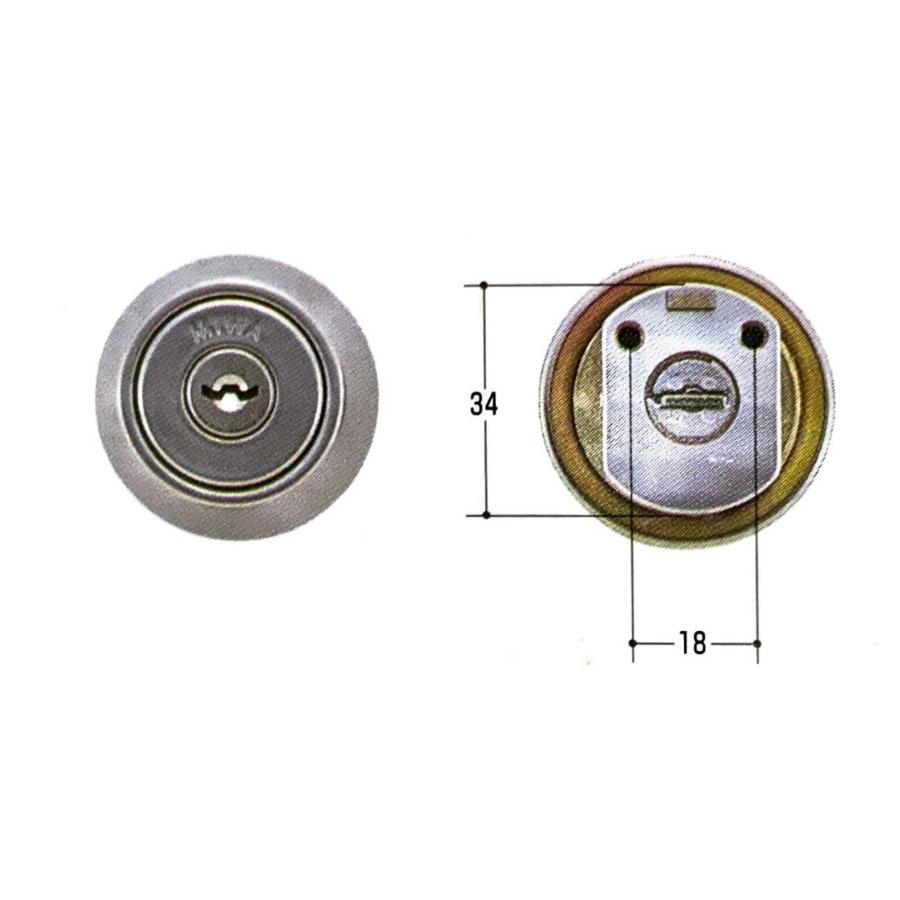 美和ロック MIWA U9 LZ2.CY HG U9シリンダー LZ LZSP 子鍵3本 取替え用シリンダー シルバー色 MCY-122 勝手口 : JSK-shop - 通販 - Yahoo ...