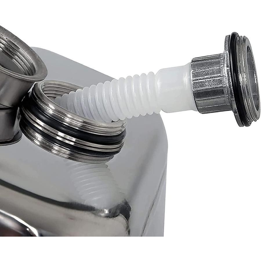 ガソリン缶 10L/15L/20L/25L/30L/35L/40L/50L/60L ガソリン携行缶 消防法適合品 ガソリンタンク ステンレス鋼 厚0.8mm ペール缶 給油ノズル付 車用緊急 ...