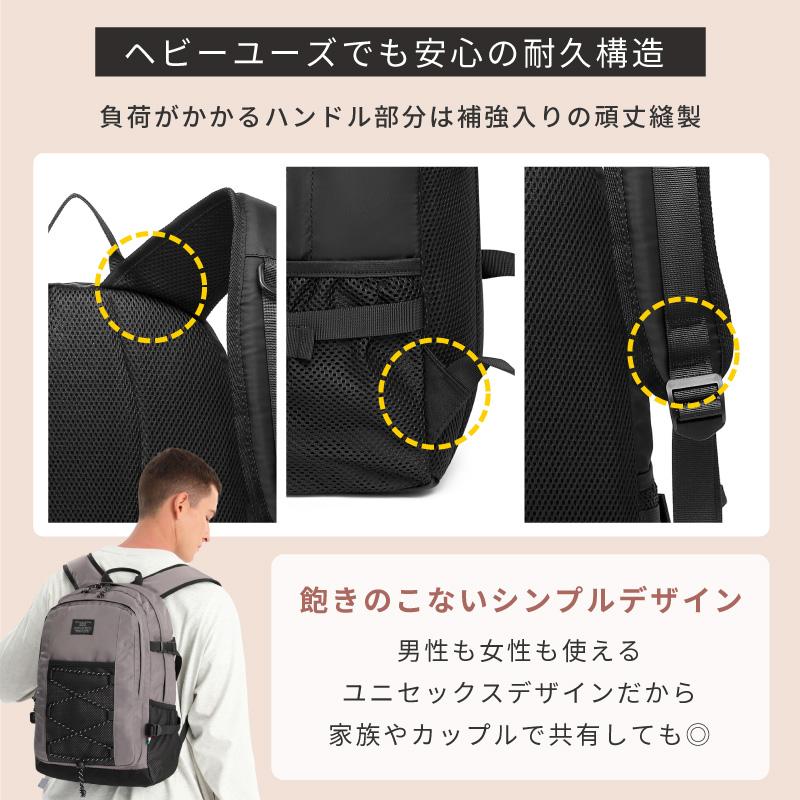 GUSCIO リュック メンズ 超軽量 460g 撥水 A4 14インチPC対応 ナイロン素材 防災バッグ 通勤 通学 旅行 カバン バックパック 収納 50代 40代 30代 20代 ...